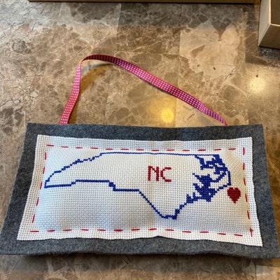 North Carolina Map Cross Stitch Pattern NC State Needlepoint Pattern ...