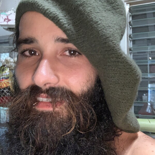 Ready to Ship! Outlander Inspired Grey Wool Beret, Hand Knit Felted ...