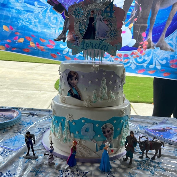 Frozen Cake Topper-frozen 2 Cake Topper-lights Up- Frozen Party Package - Frozen Inspired Cake ...
