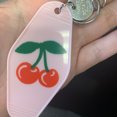 Cherry Key Tag - Etsy