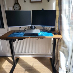 Industrial Style Height Adjustable Desk Sit Stand Desk With Electric ...