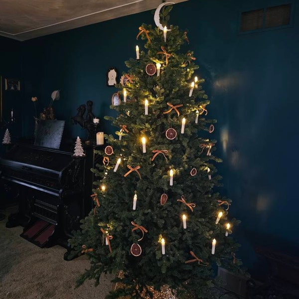 Crescent Moon Christmas Tree Topper – Silver and Gold Mirror Acrylic ...