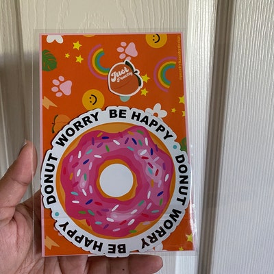MAGNET DONUT Worry Be Happy Fridge Magnet Car Magnet - Etsy