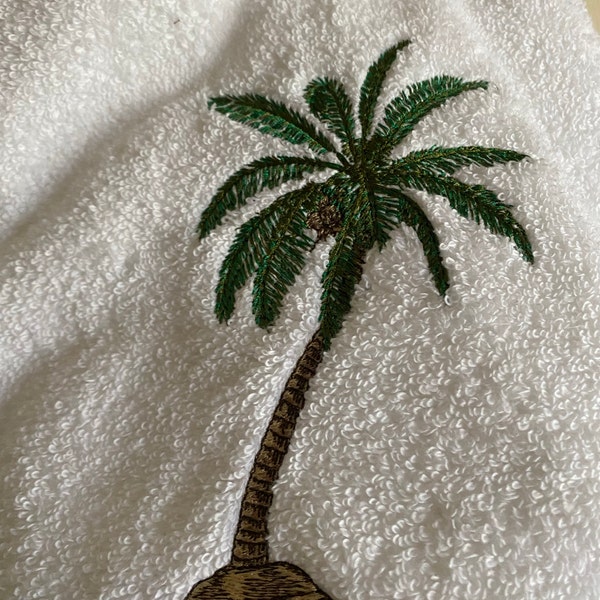 Coconut Palm Embroidery, Palm Design, Coconut Tree Embroidery, Beach ...