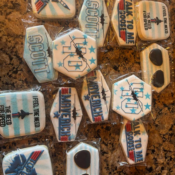 Top Gun Themed Birthday Cookies - Dozen - Etsy