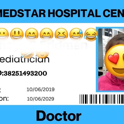 Doctor ID Badge Editable Hospital Staff ID Doctor Badge Id Instant ...