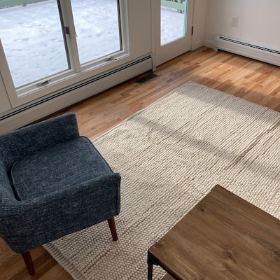 Cozy Beige Wool Rug With Custom Options Handwoven Chunky Loop Style ...