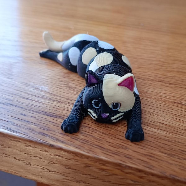 Flexi Holding Calico Cat Set , STL File for 3dprinting, Keychain, Print ...