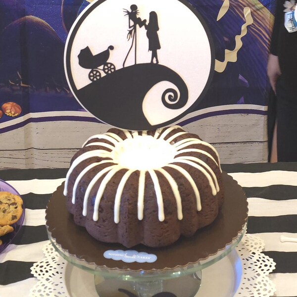 Expecting a Little Nightmare Cake Topper Image - Etsy