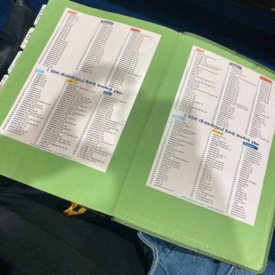 Chronological One Year Bible Reading Plan Vinyl Checklist Sticker for ...