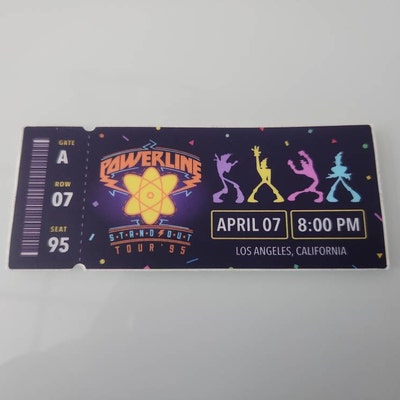Powerline Concert Ticket Transparent Sticker/ Goofy Max Disney Bujo ...