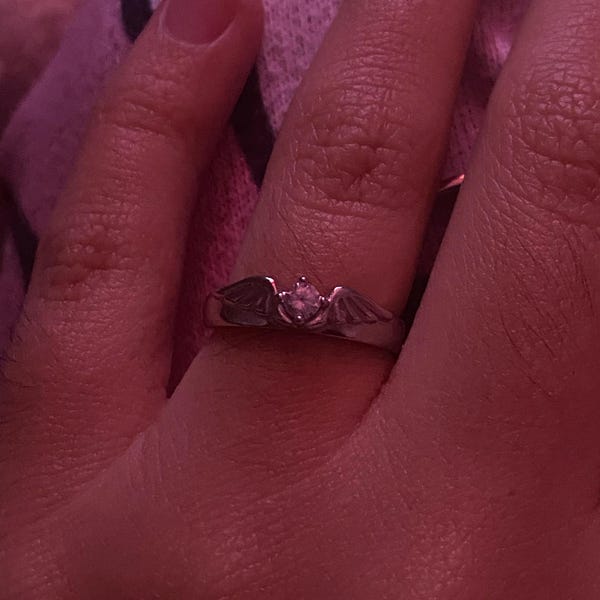 Eternal Blossom & Serene Sky Couple Rings in 925 Sterling Silver, Free ...