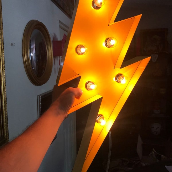 Lightning Bolt Marquee, Light up Sign - Etsy