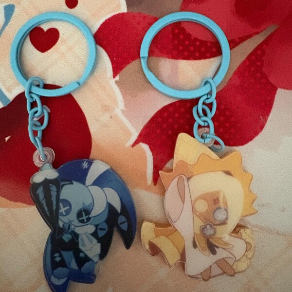 PRE-ORDER Cookie Run Keychains - Shadow Milk Cookie and Pure Vanilla ...