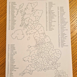 EDITABLE UK Postcode Sales Map Business Colour in Map Etsy - Etsy UK