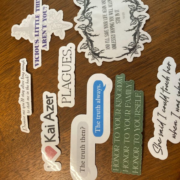 Powerless Stickers | Lauren Roberts | Booktok Stickers | Bookish ...