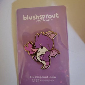 Pastel Feather Dragon Enamel Pins Cute Fluffy Dragon Pin - Etsy