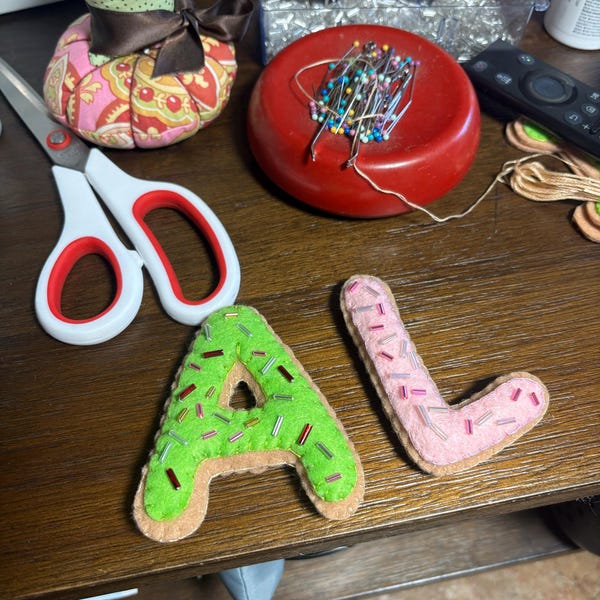 PDF Pattern for Lowercase Felt Sprinkled Sugar Cookie Alphabet Letters ...