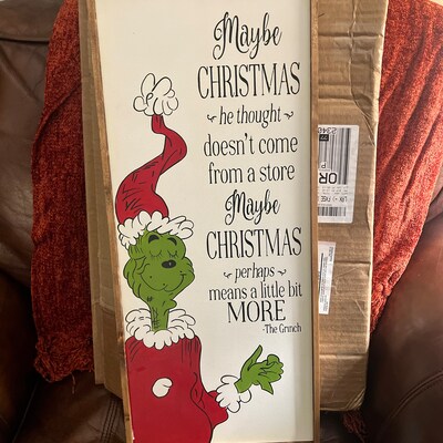 Handmade Grinch Sign - Etsy