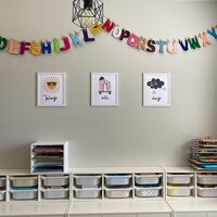 Playroom Wall Art Set of 3, Nursery Posters, Toddler Wall Art ...