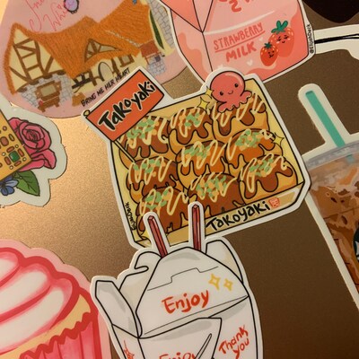 Chinese Take-out Box Sticker Chinese Food Sticker, Asian Food Sticker ...