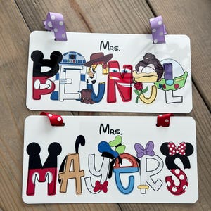Personalized Family Name Stroller Tag, Amusement Theme Park Sign for ...