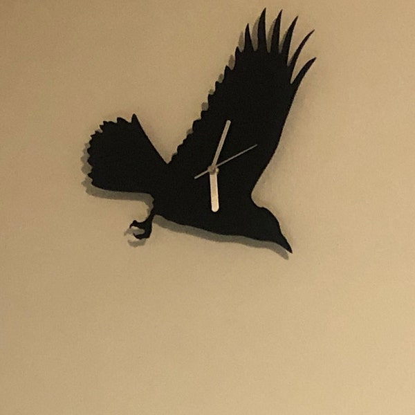 Crow Flying Silhouette - Wall Clock - Etsy