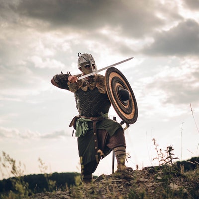 Black Leather Viking Bracers for Viking Armor. Inspired by - Etsy