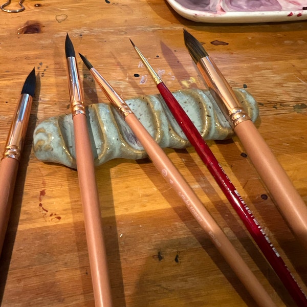 Colorful Paint Brush Rest: Ready-to-ship, Gift for Painters and Artists ...