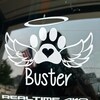 Dog Angel Car Decal - Rainbow Bridge Decal - Dog Memorial Decal ...