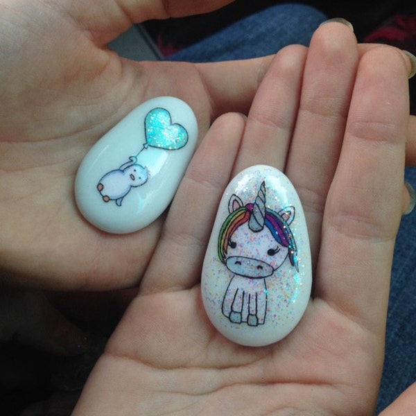 Glitter, Unicorn, Friendship, Good Luck, Keepsake, Stone, Gift, Present ...