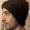 Men's Reversible Knit Beanie double Layer Hat, Fall or Winter Knitwear, Gift for Him, Winter Hat ...