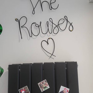 Wire Family Name Sign, Family Name Wall Artwire Typography, Wire Art ...