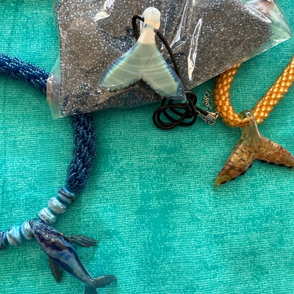 Hand Sculpted Borosilicate Glass Whale Tail Fluke Pendant! - Etsy
