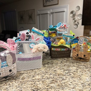 Personalized Bunny Easter Basket Tag Custom Easter Place Card Name ...