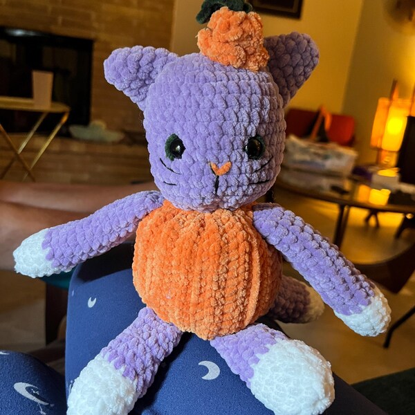 Pumpkin Cat Crochet Pattern, PDF, Amigurumi Halloween Pattern, English ...