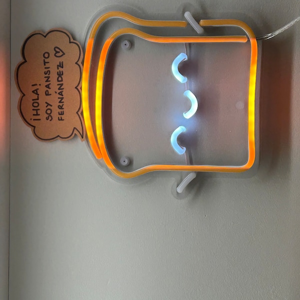 Cute Toast LED Neon Sign | Kawaii Breakfast Gift | Kids Room, Kitchen ...