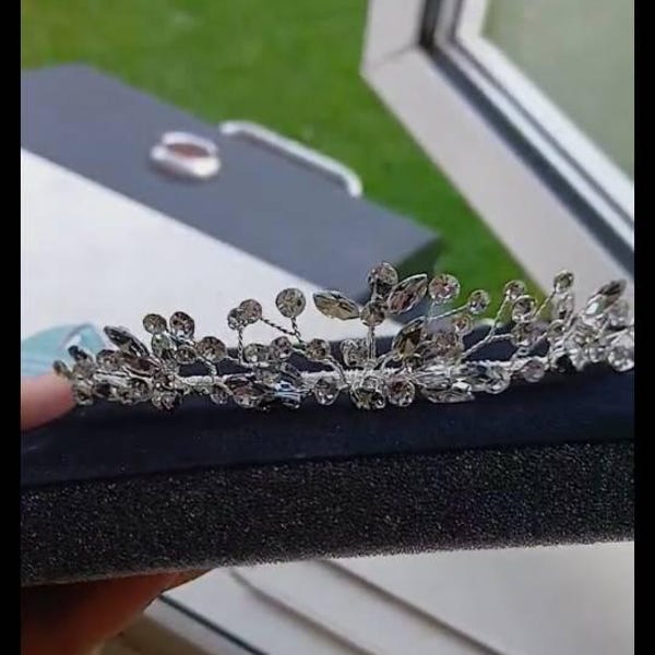 Freshwater Pearl Wishbone Tiara: Diamante Crystal Headpiece - Etsy