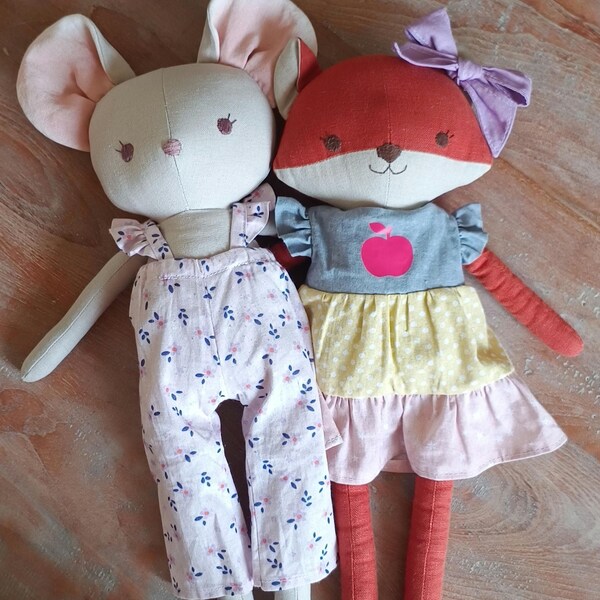 Mouse Sewing Pattern PDF make a Cloth Mouse Doll / Stuffed Animal Toy ...
