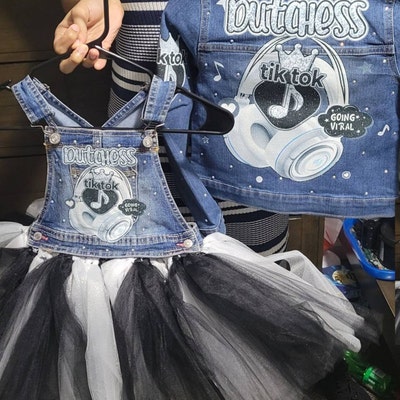 Tutu Overalls, Denim Tutu Jumper, Overall Tutu, Girls Birthday Outfit ...