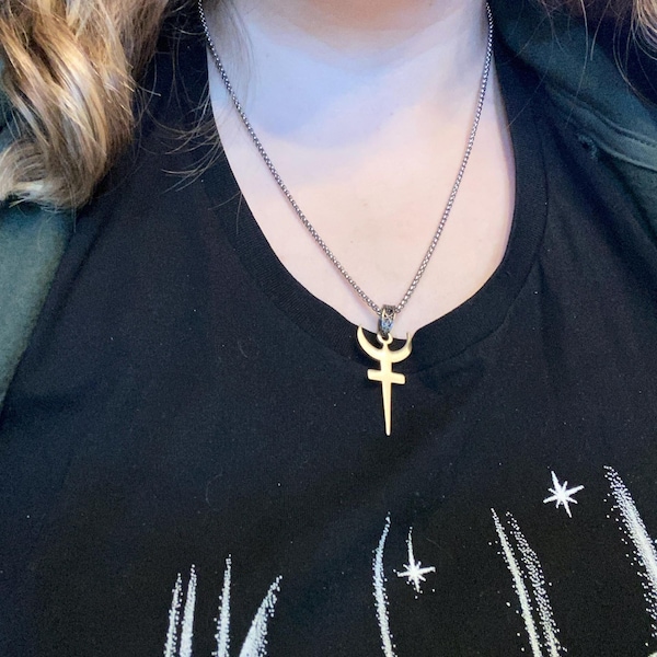 Hades Bident Neckace, Unisex Necklace Choker, Greek God of the ...