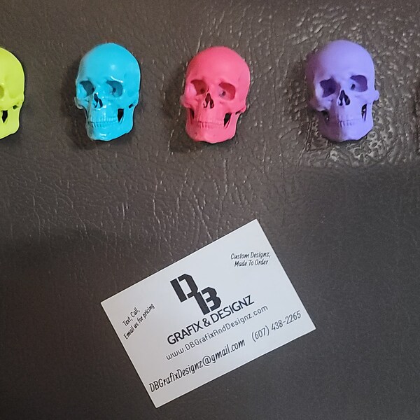 5 Piece Human Skull Magnets - Etsy