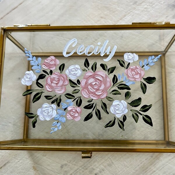 Hand-painted Made to Order Bespoke Personalised Floral Jewellery ...