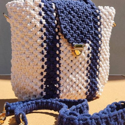 Macrame Boho Bag Pattern Handbag Tutorial in English Digital PDF Guide ...