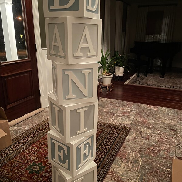 Jumbo Baby Blocks Made to Order. Nursery/kids Room Decor, Baby Shower ...