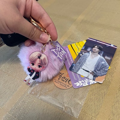 BTS Tinytan MIC Drop Keychain With Customized Pompom Option - Etsy