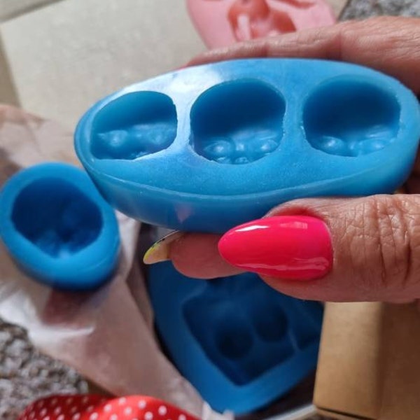 Silicone Mold Sitting Girl Size 8,6х7 Cm/3,4х2,4 Inch for Polymer Clay ...