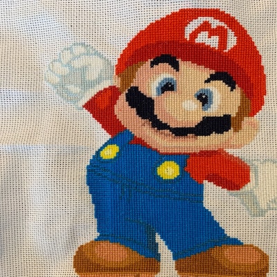 SUPER MARIO Cross Stitch Pattern PDF, Cute Embroidery Wall Decor, Mario ...