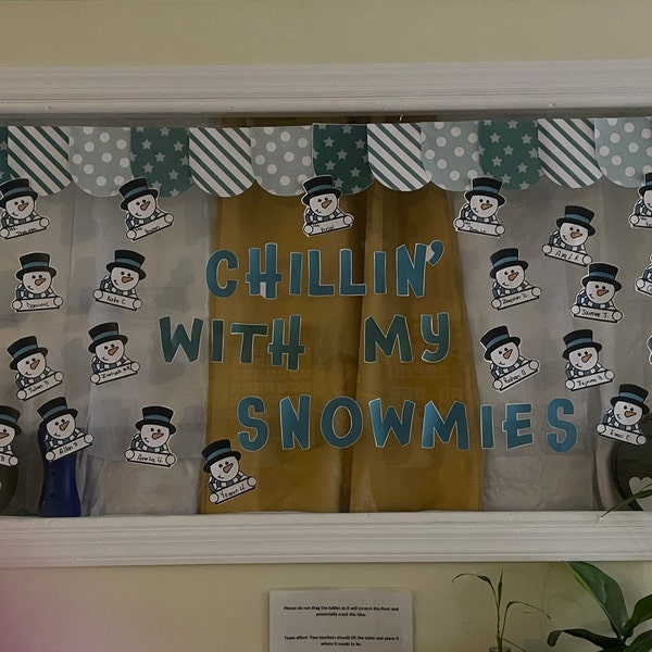 Snowman Christmas Bulletin Board Kit || December Bulletin Boards ...