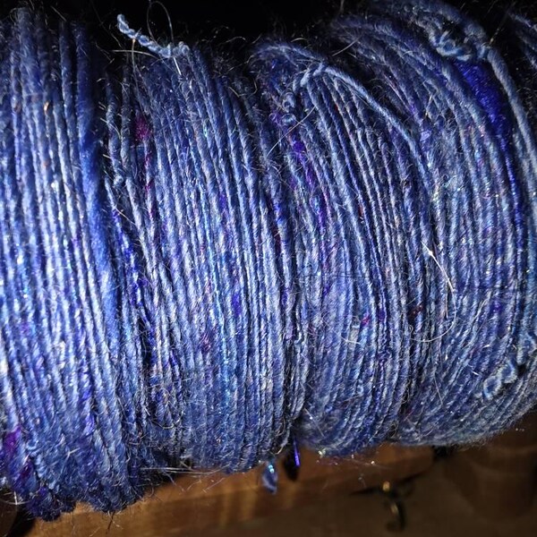 NEW YEAR'S EVE, Fiber Art Batt for Spinning, Sari Silk, Angelina ...